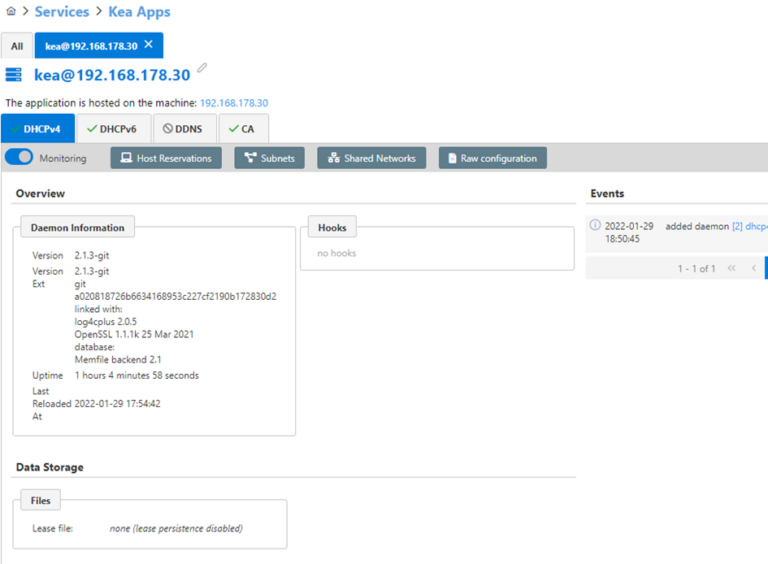 Install and run KEA DHCP with Stork on Debian 11
